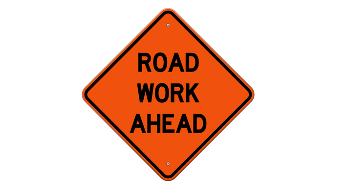 streetwork sign – Hidden Lake